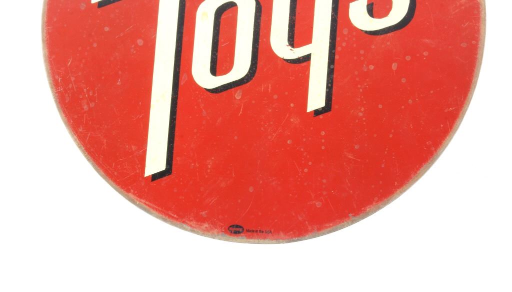 Early Metal Mummert Toys Advertisement Sign