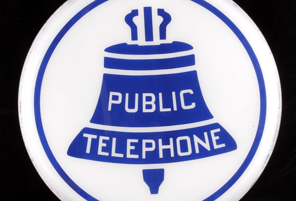 Public Telephone Phone Booth Sign