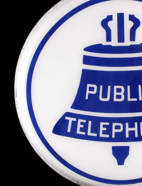 Public Telephone Phone Booth Sign