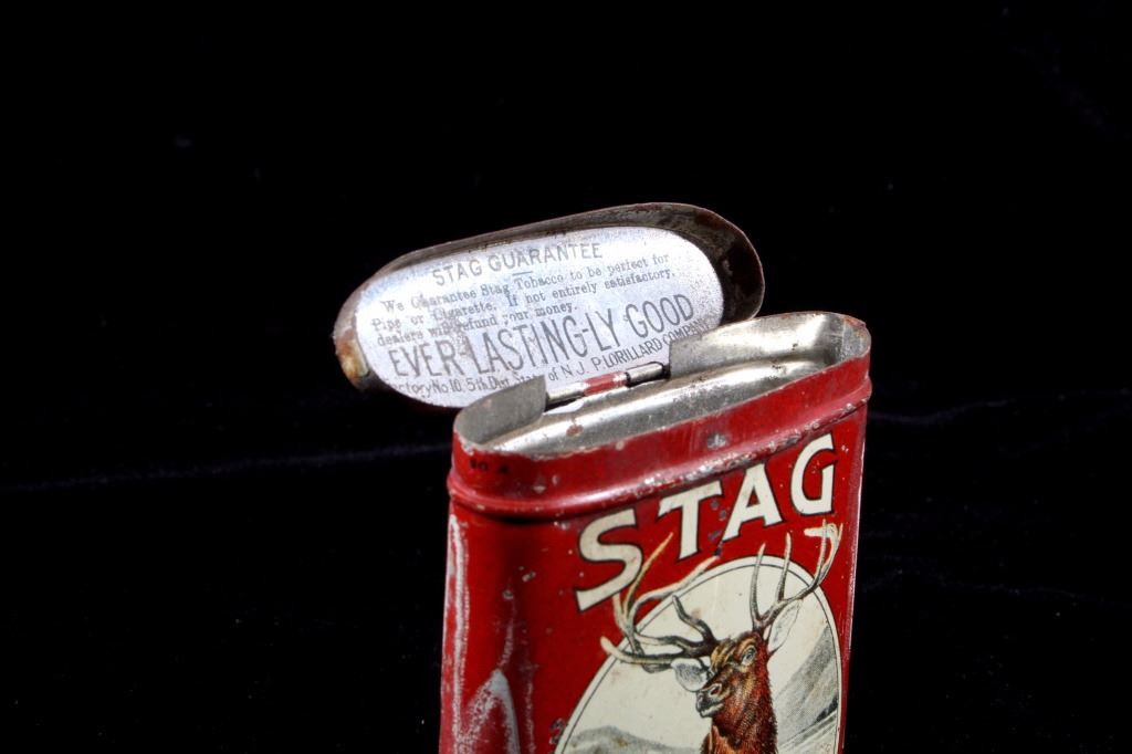 Stag Tobacco Tin & Smoking Sambo Advertisement