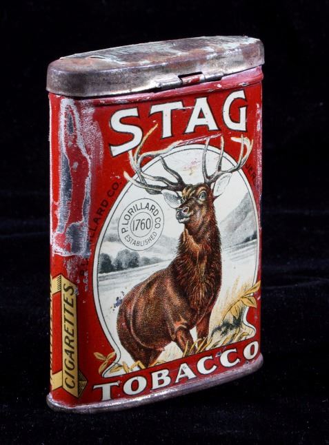 Stag Tobacco Tin & Smoking Sambo Advertisement