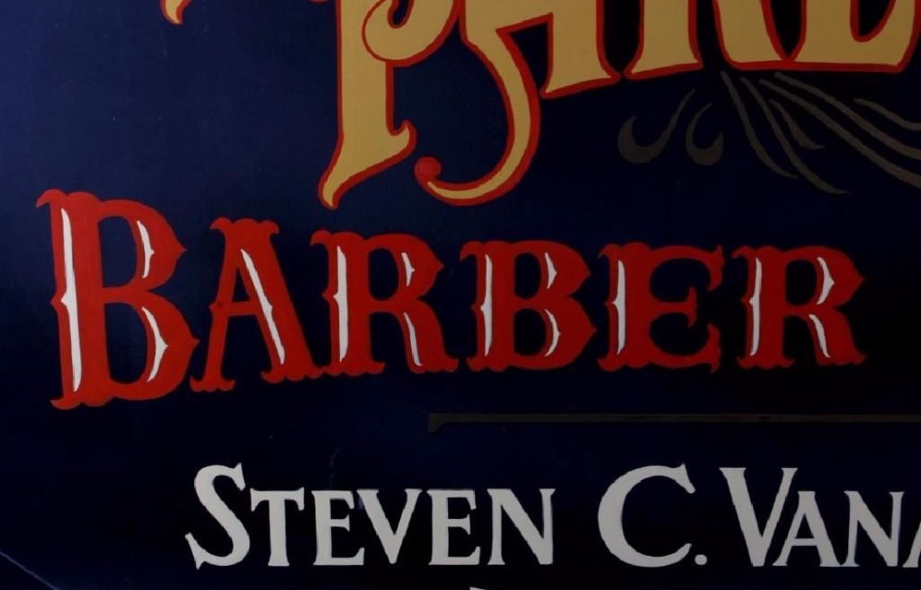 Tonsorial Parlor Barber Shop Trade Sign Bozeman MT