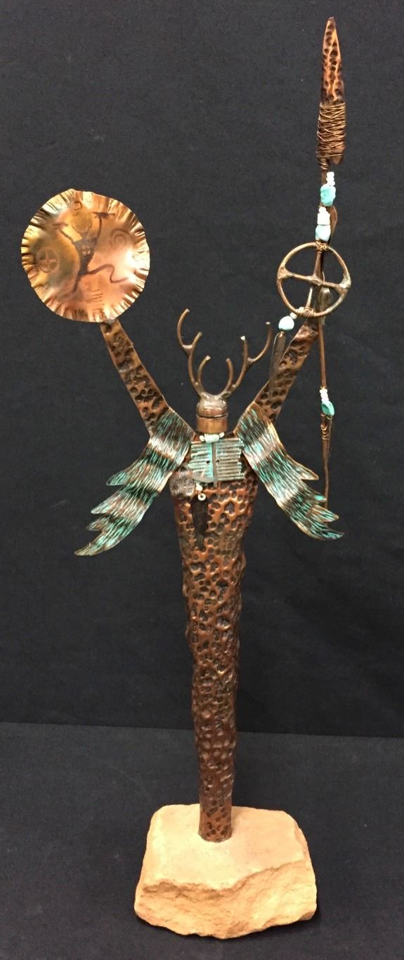Copper Folk Art Kachina Figure