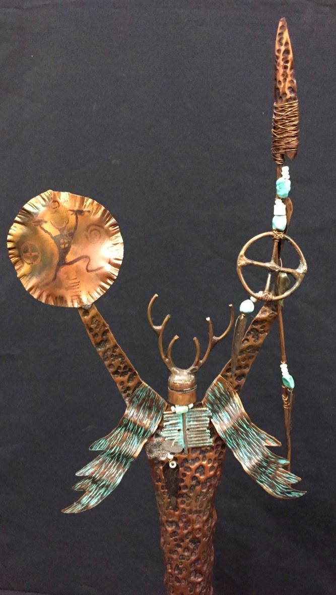Copper Folk Art Kachina Figure
