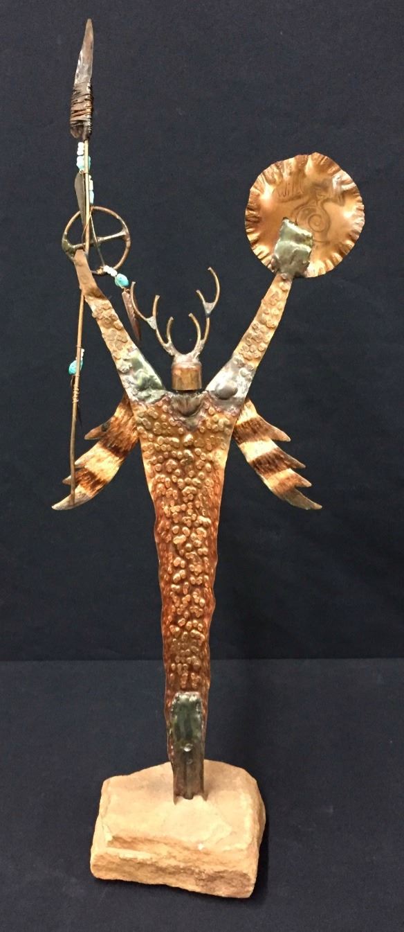 Copper Folk Art Kachina Figure