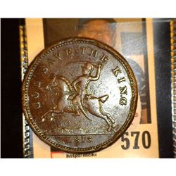 "1813/God save the King", "Penny Token Payable at the Workhouse ...