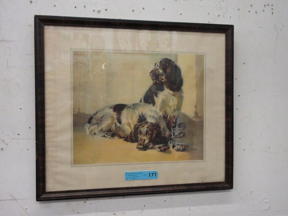 Dorothy Adamson print of English Spaniels
