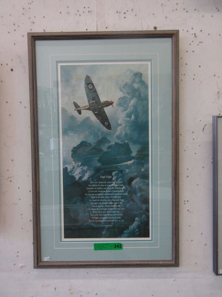 Framed Print with "High Flight" Poem