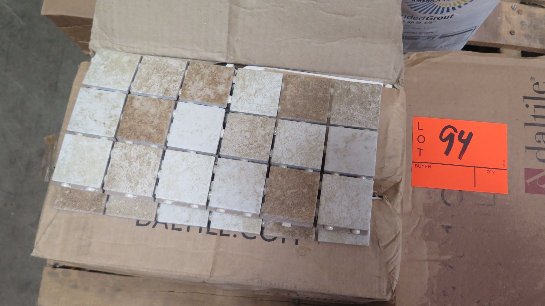 Contents of Pallet: Ceramic Tiles (Misc. Colors, Sizes, Types)