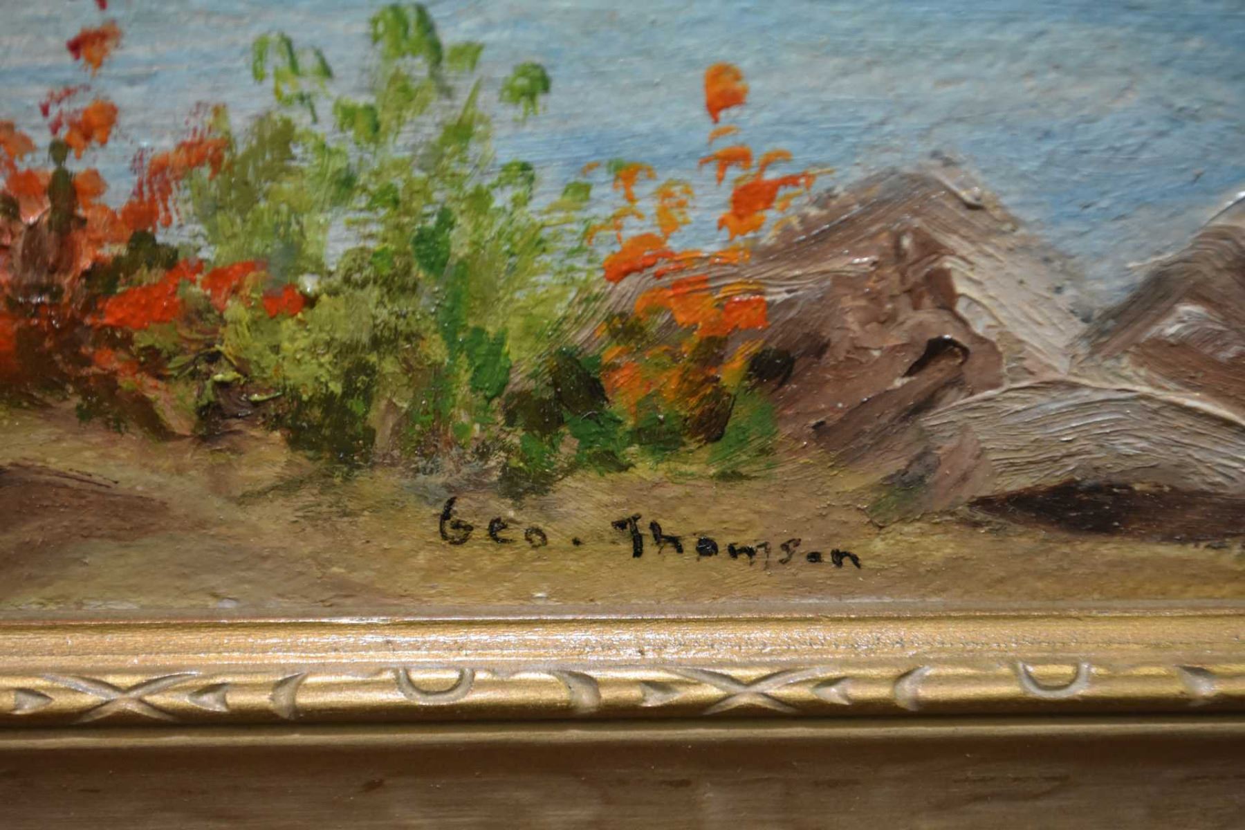 Framed vintage oil on board painting "Near Muskoka" signed by artist ...