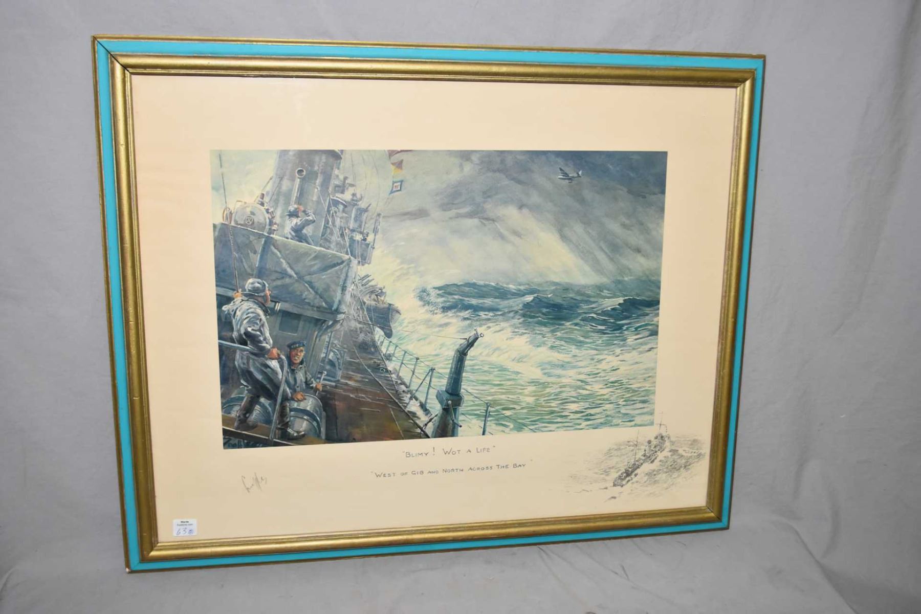 Framed chromolithograph from a 1903 painting entitled "Life" by Charles ...