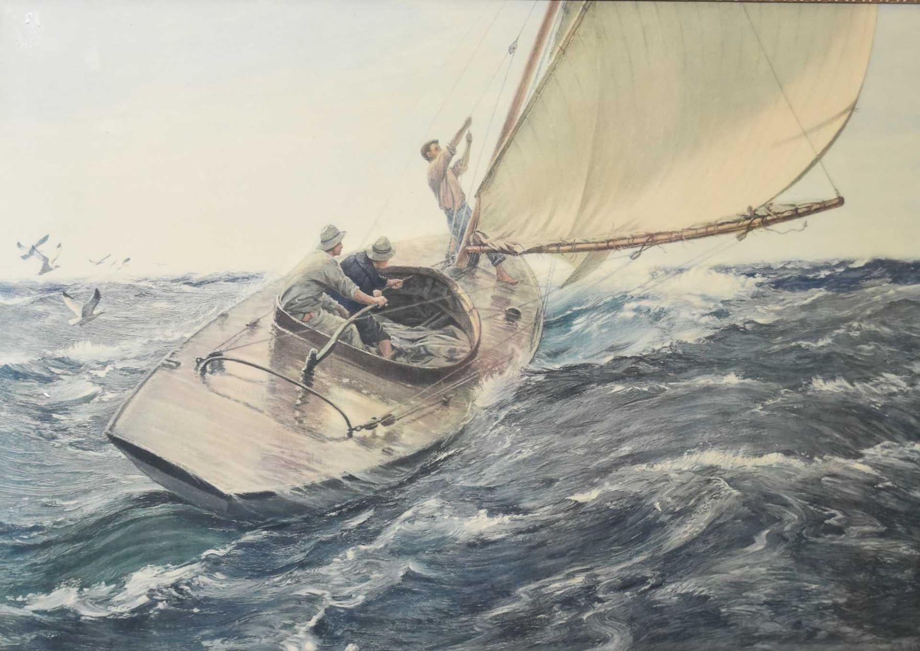 Framed chromolithograph from a 1903 painting entitled "Life" by Charles ...