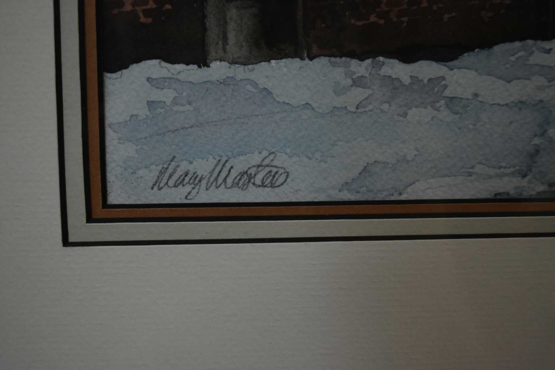 Framed original watercolour painting "King's Arms Hotel" by artist Mary ...