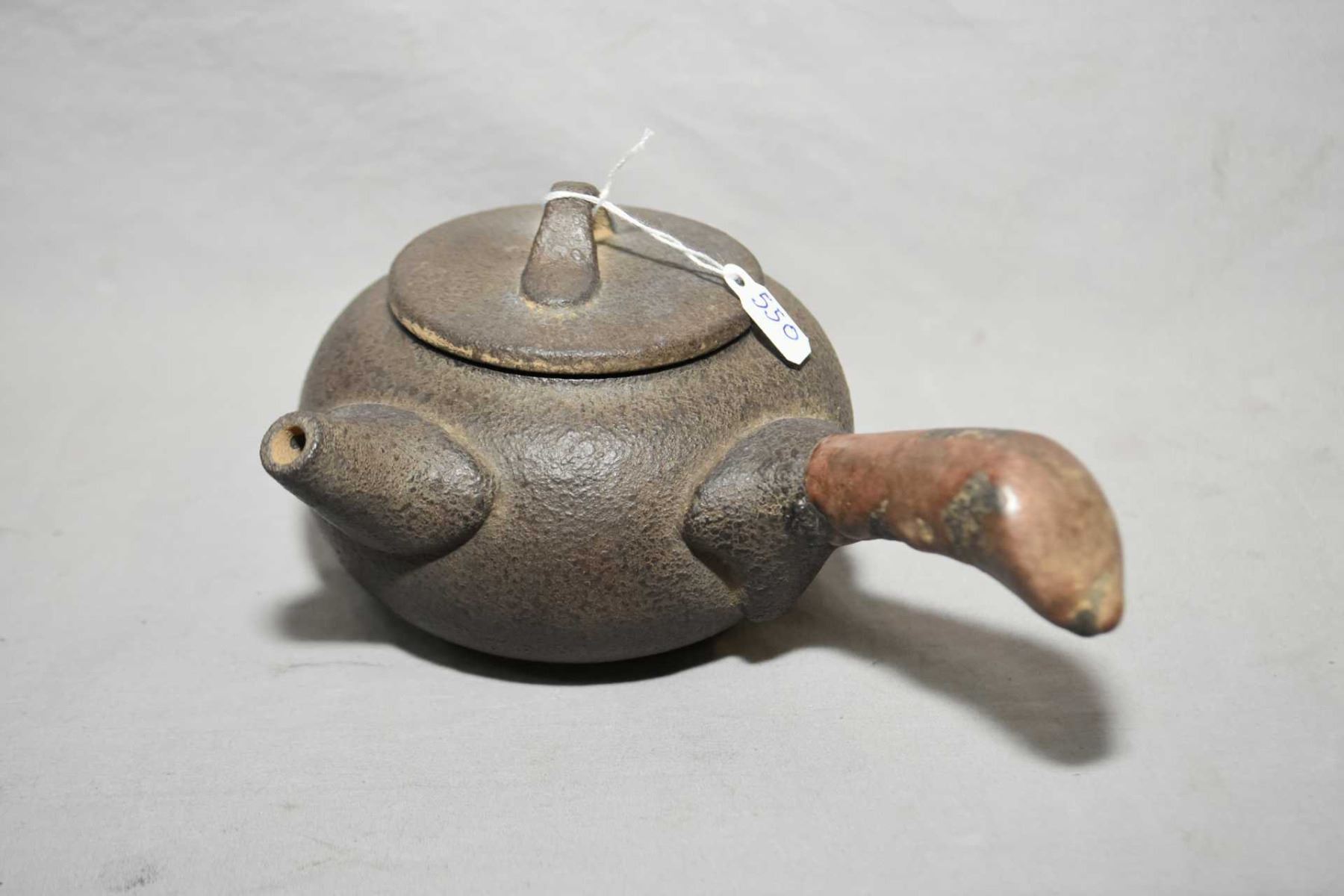 Japanese iron sand side handled teapot