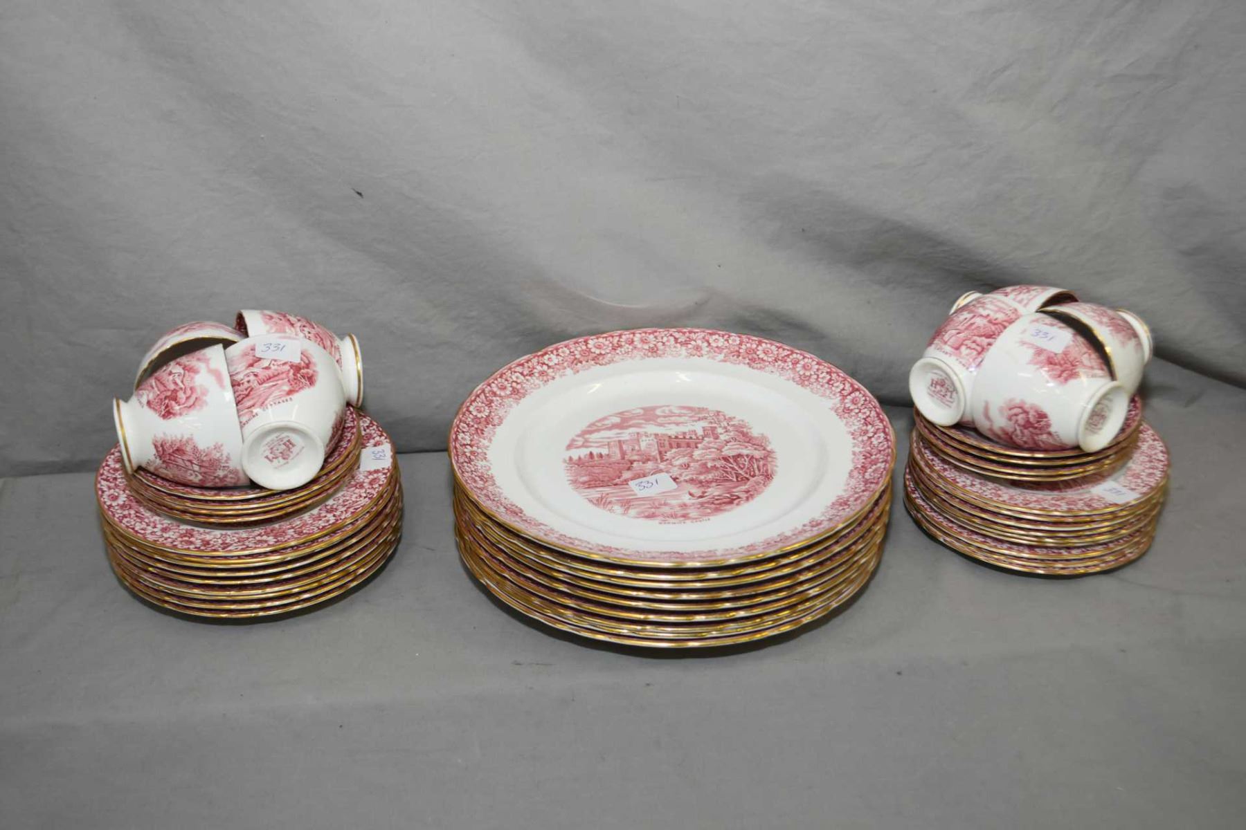 Set of "Historical Britain" made by Sutherland China "Warwick Castle ...