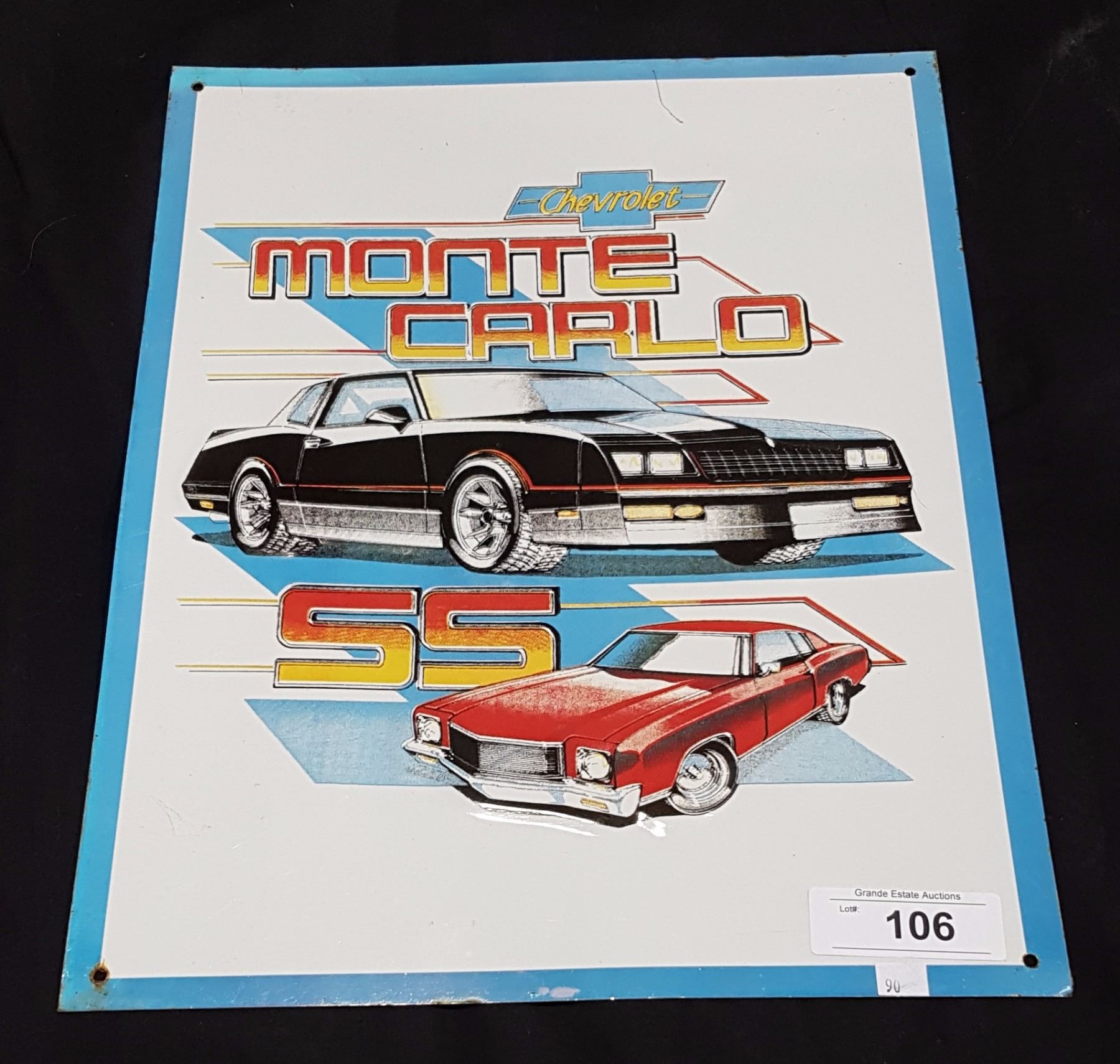 CHEVROLET MONTE CARLO TIN SIGN