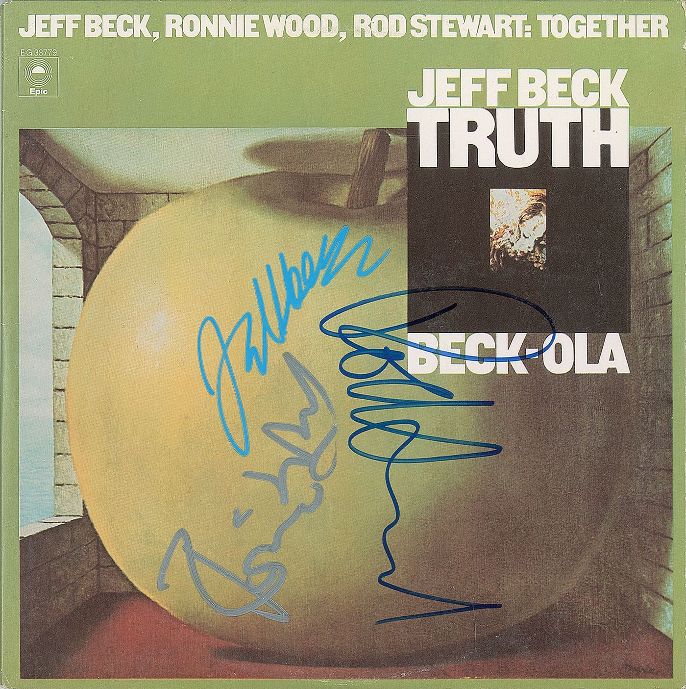 Jeff Beck, Ronnie Wood, and Rod Stewart