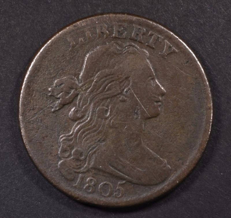1805 LARGE CENT VF, SOME MARKS