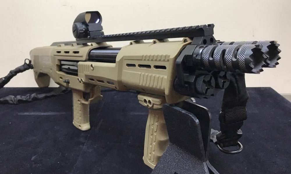 DP-12 16 Round 12 Ga. Double Barrel Pump Shotgun Flat Dark Earth Optic ...