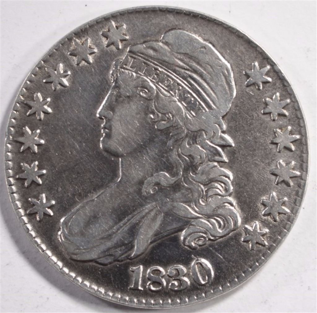 1830 BUST HALF DOLLAR VF/XF CLEANED