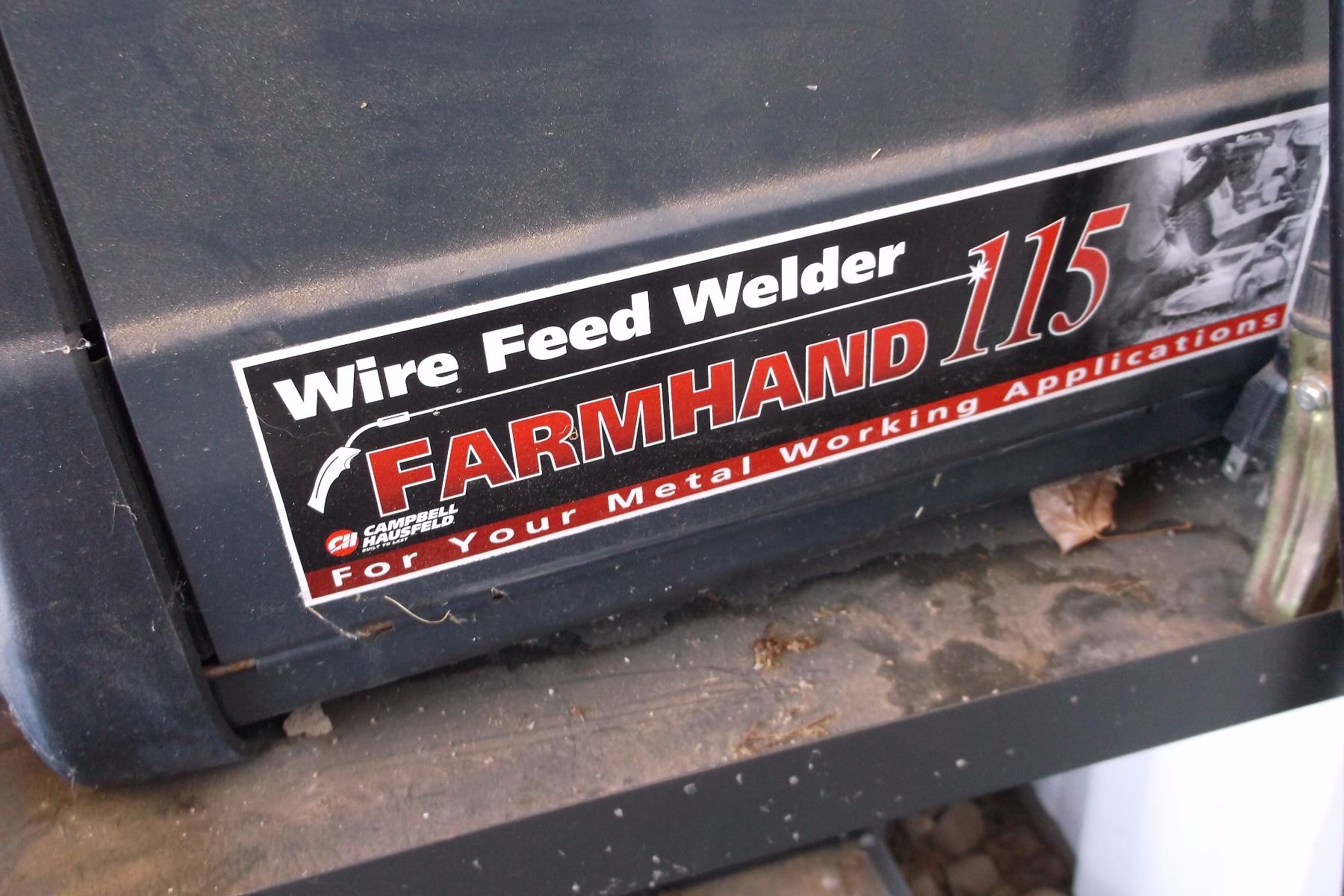 Farm Hand 115 Wire Feed Welder- Bottles- Leads- Cart