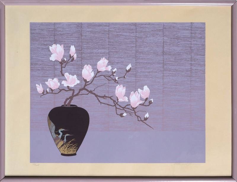 Edward Lee, Vase of Flowers, Serigraph