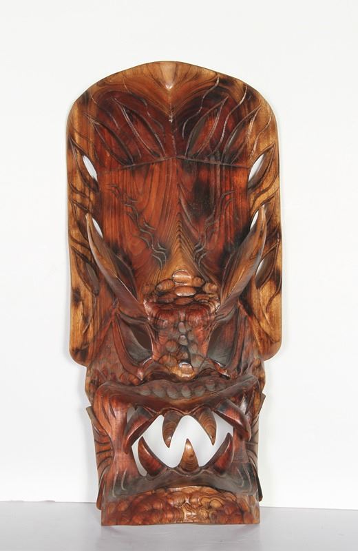Philippines Dragon (Bakunawa) Hand-Carved Wood Mask