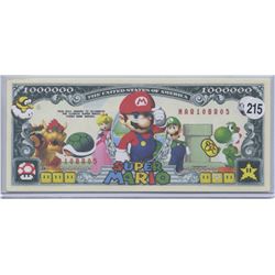 Super Mario Bros Nintendo One Million Dollar Novelty Note