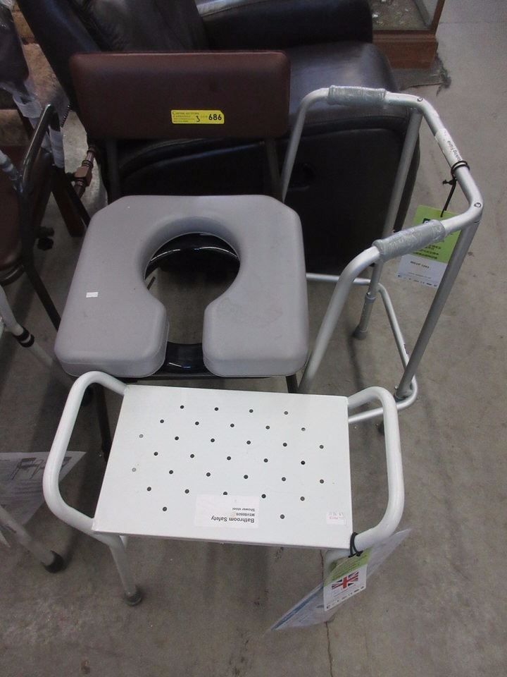 New Commode Chair, Shower Stool & Walking Frame