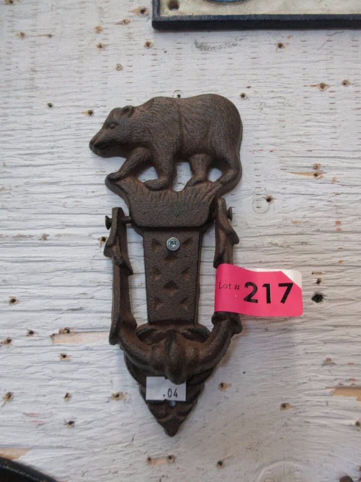 Cast Iron Black Bear Door Knocker