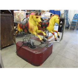 Vintage Coin Operated Children's Double Pony Ride