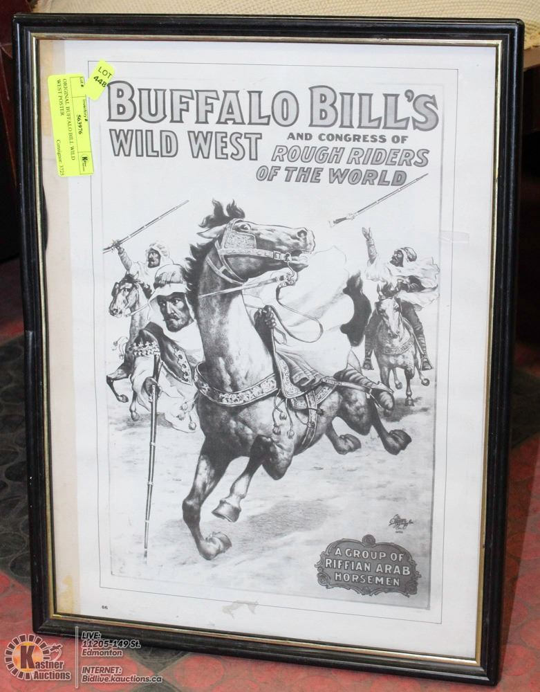 ORIGINAL BUFFALO BILL WILD WEST POSTER