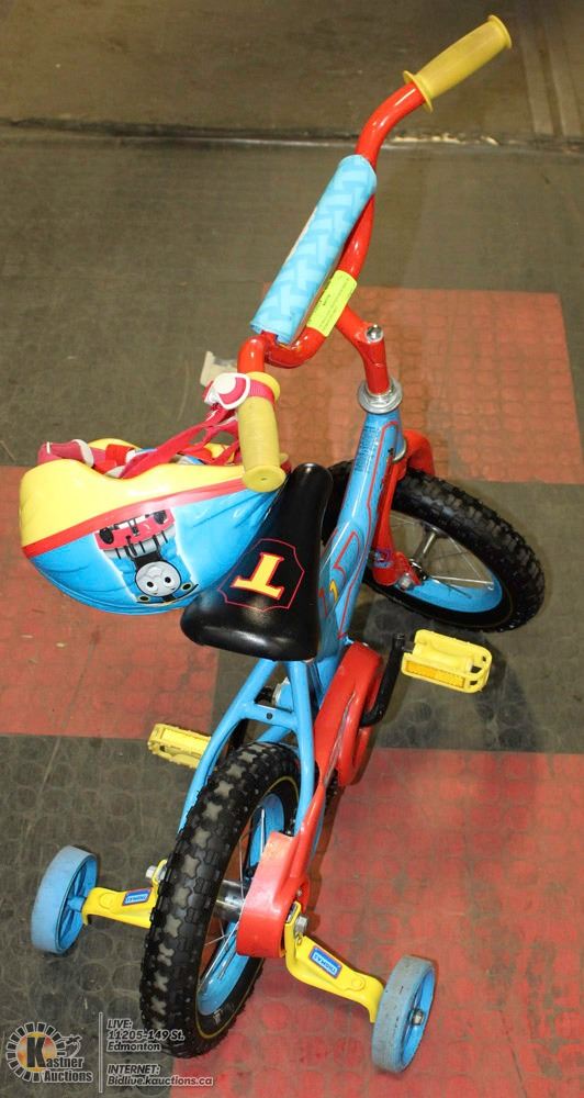 THOMAS AND FRIENDS KIDS BIKE W/ THOMAS HELMET