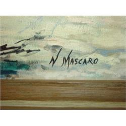 N. MASCARO SIGNED OIL ON CANVAS PAINTING