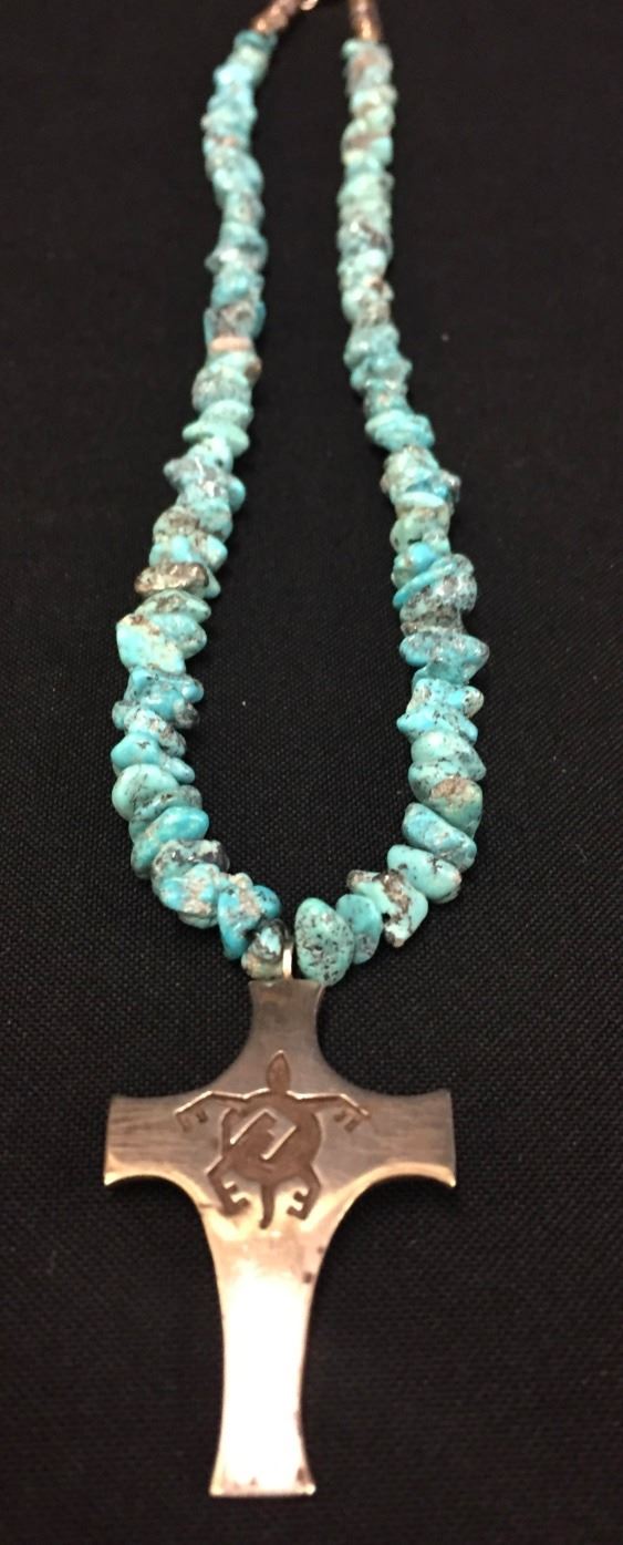 Hopi Overlay Necklace with Turquoise
