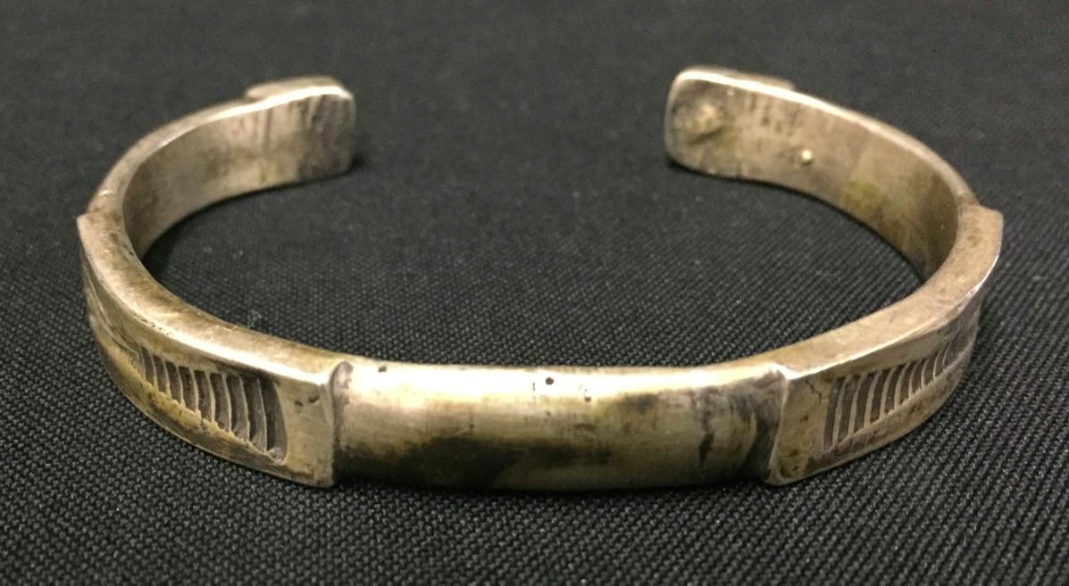 Hand Forged Coin Silver Ingot Bracelet