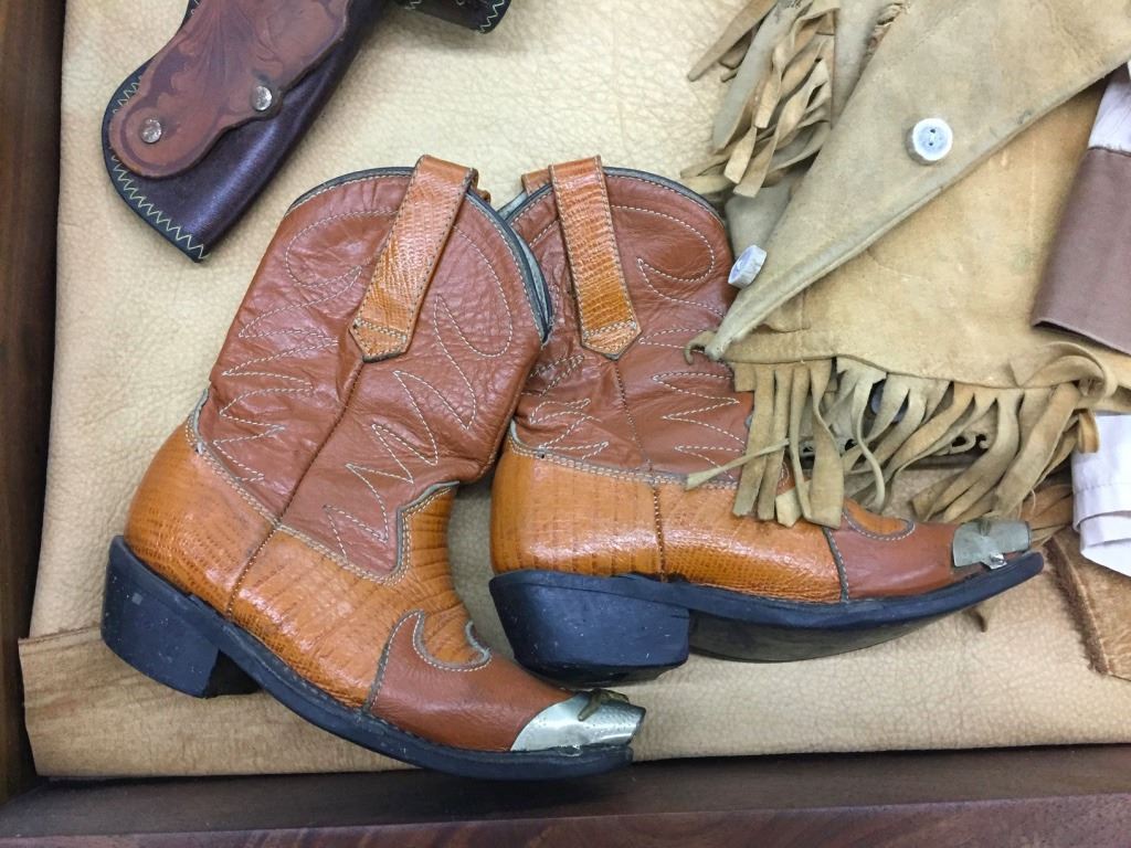 Vintage Kids Cowboy Items Display
