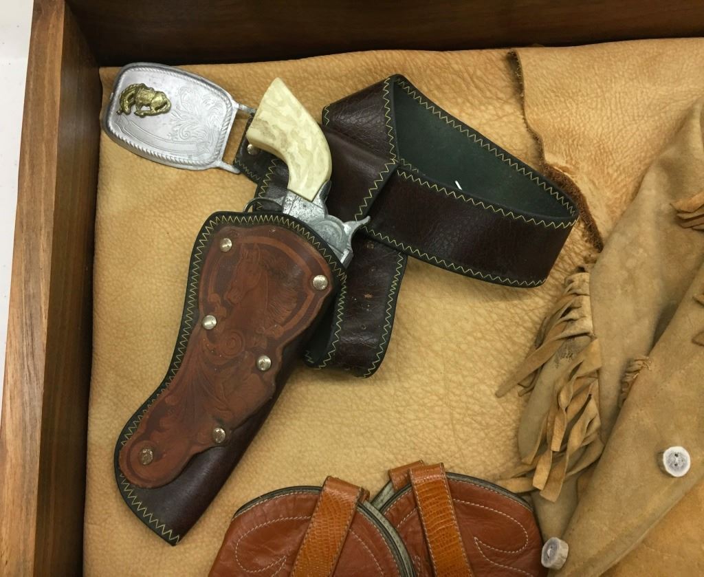 Vintage Kids Cowboy Items Display