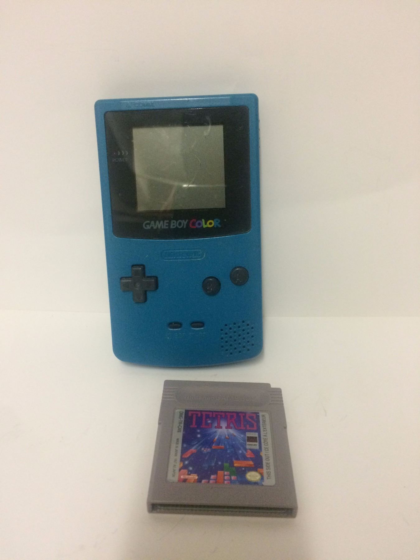 GAME BOY COLOUR VIDEO GAME CONSOLE (BLUE) W/ TETRIS GAME