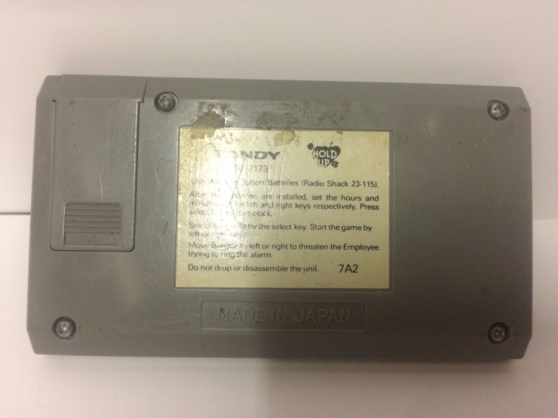 1982 TANDY HOLD UP HANDHELD LCD GAME