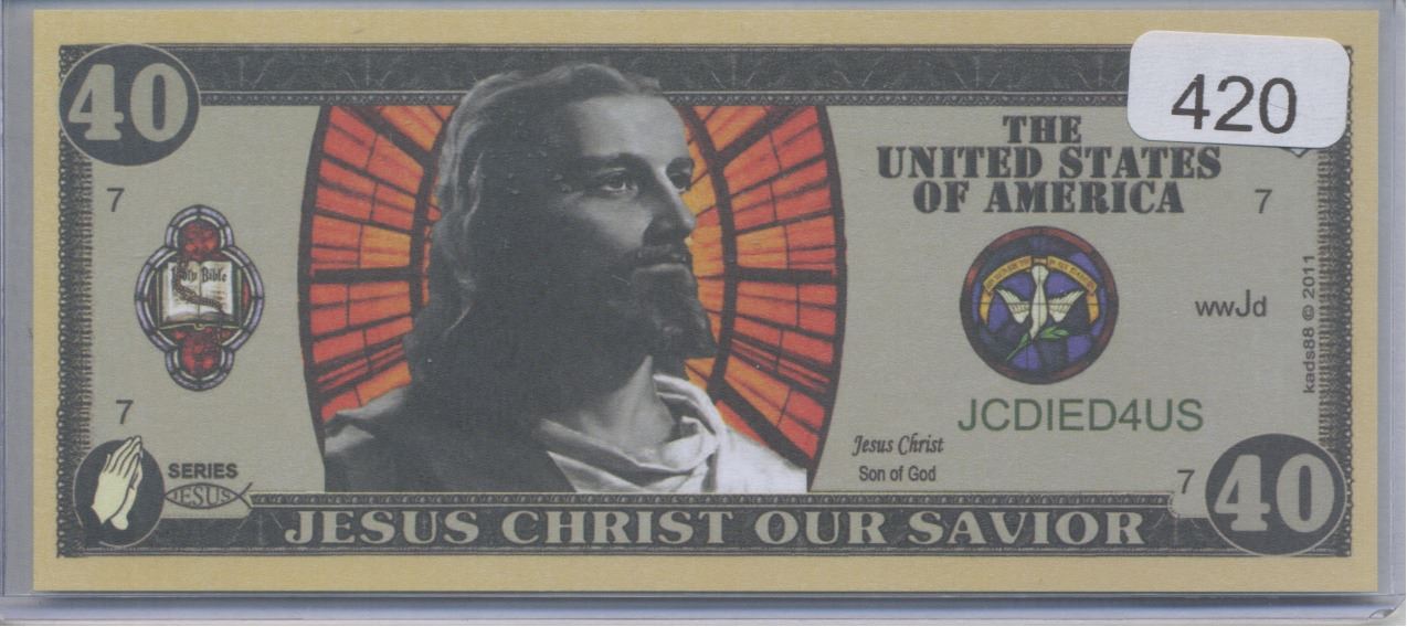 Jesus Christ Dollar Novelty Note