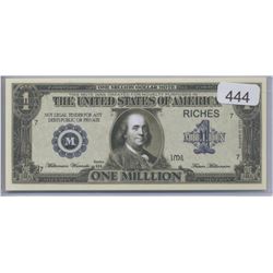 Benjamin Franklin Million Dollar Novelty Note