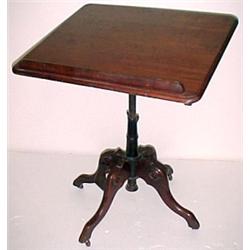 Victorian drawing table, rectangular top with