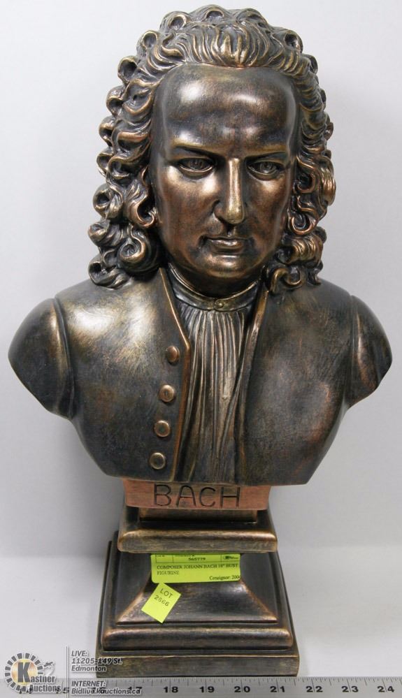 COMPOSER JOHANN BACH 18" BUST FIGURINE