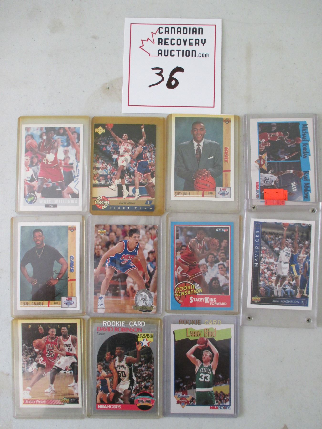 Lot of 11 x Collectible NBA Cards in Hard Plastic Toploaders