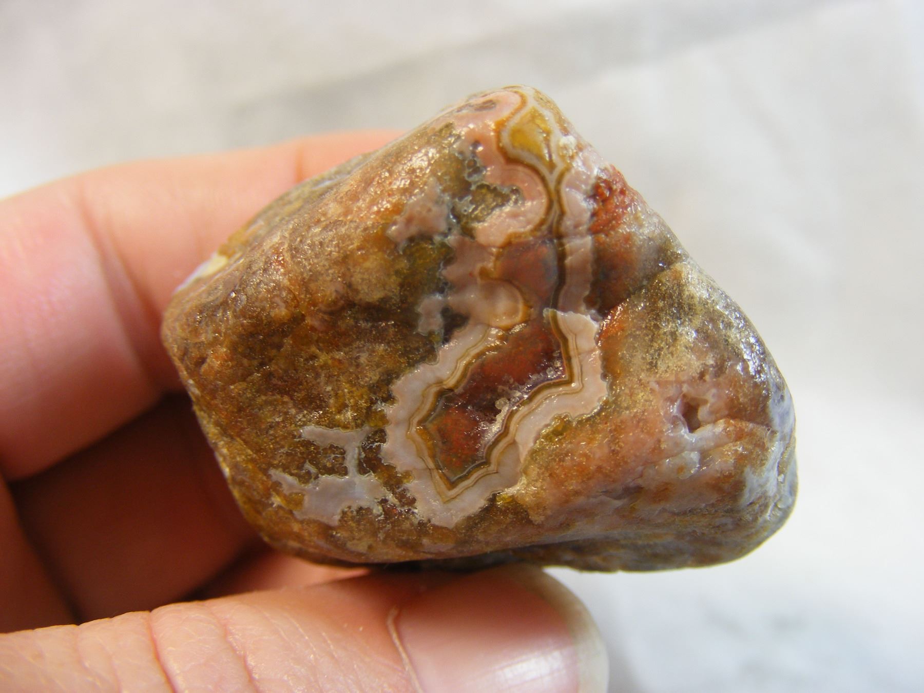 Pink Fairburn Agate from South Dakota