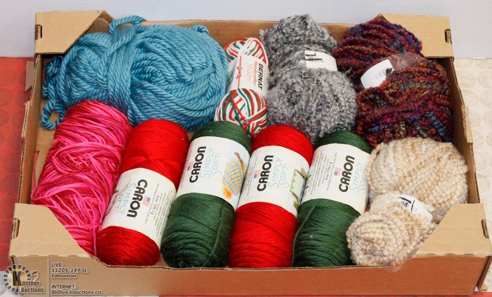 FLAT OF ASSORTED YARNS