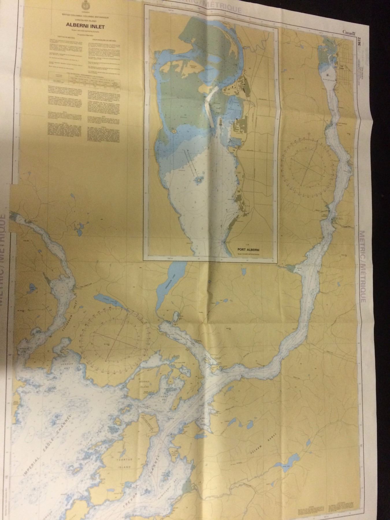 NAUTICAL MAP (ALBERNI INLET) BRITISH COLUMBIA