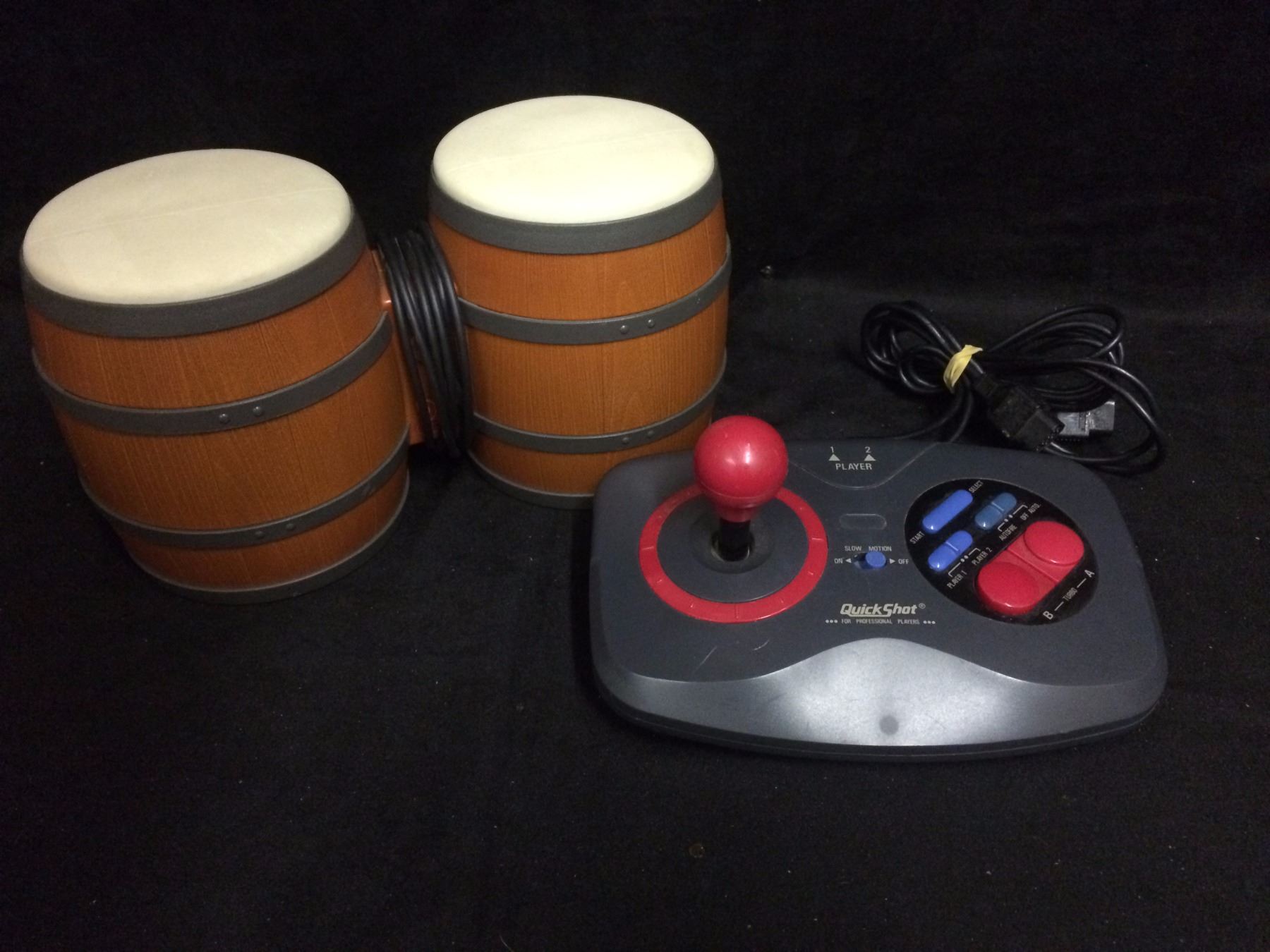 Nintendo Donkey Kong Bongos (Gamecube) & Nintendo Quickshot NES Arcade ...
