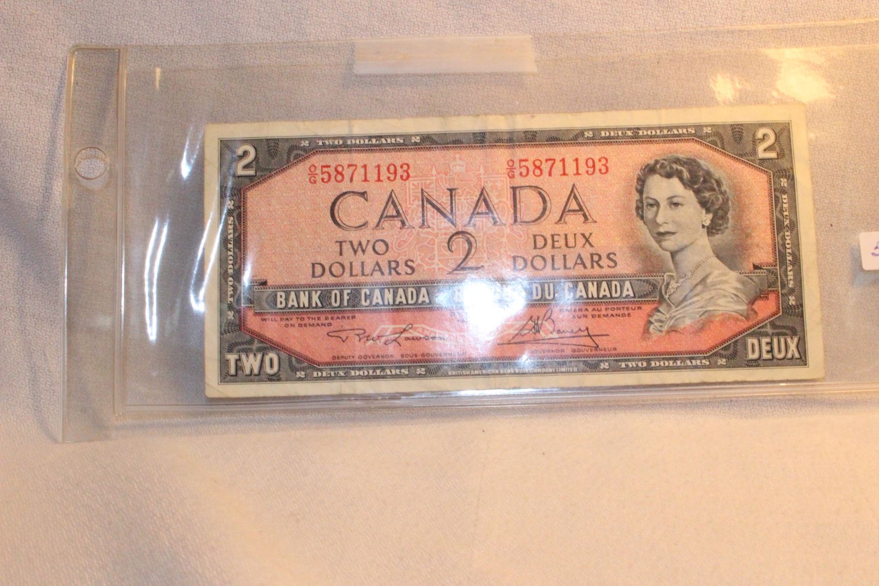 Canada Two Dollar Bill 1954 canada-two-dollar-bill-1954